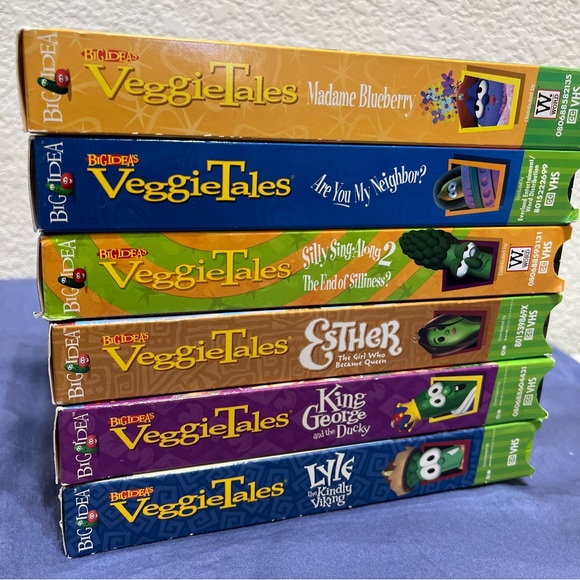 VHS | Media | Kids Vintage Vhs Movies 6pk Veggietales | Poshmark